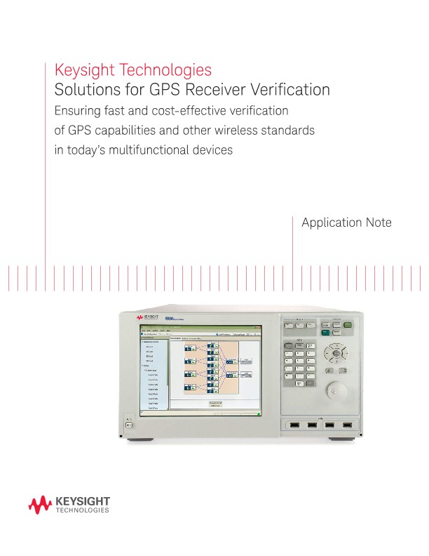 Solutions for GPS Receiver Verification PDF Asset Page | Keysight